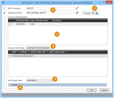 Importing from SAP ECC system