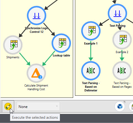Execute multiple actions